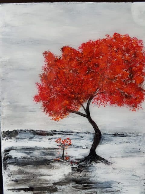 Arbre rouge - E. Le Marrec – Artiste amateur
